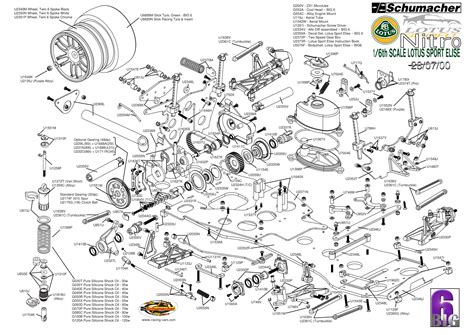 Schumacher Big 6 Lotus Nitro Exploded View S1020 Rcscrapyard