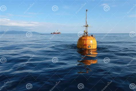 Monitoring And Detection Buoy Floating In The Ocean Stock Image Image Of Environment Safety
