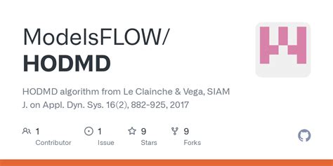 Github Modelsflowhodmd Hodmd Algorithm From Le Clainche And Vega