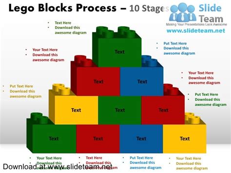 Lego Blocks And Pieces Stacked On Top Of One Another Process 10 Stag…