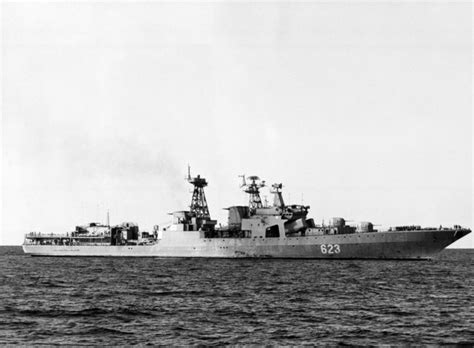Starboard Beam View Of A Soviet Udaloy Class Guided Missile Destroyer