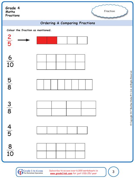 Colouring Fractions Pdf