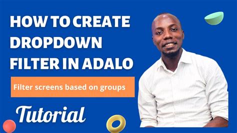 How To Create Dropdown Filter In Adalo Youtube
