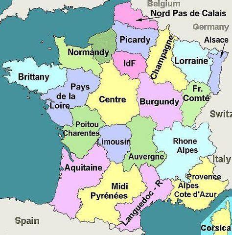 French Provinces ~ Former Duchys Regions Of France France Map