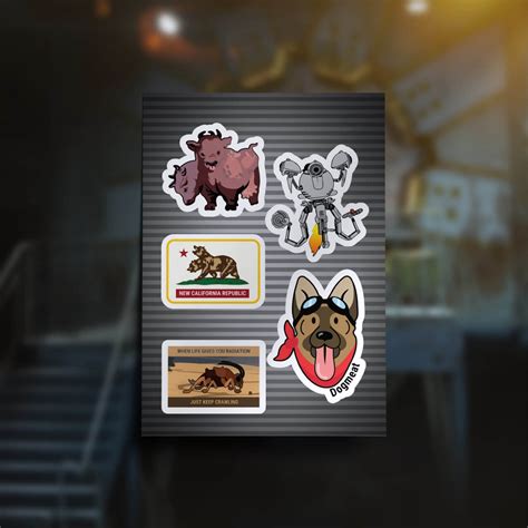 Стікерпак по грі Fallout Набір наліпок Фолаут Подарунок геймеру