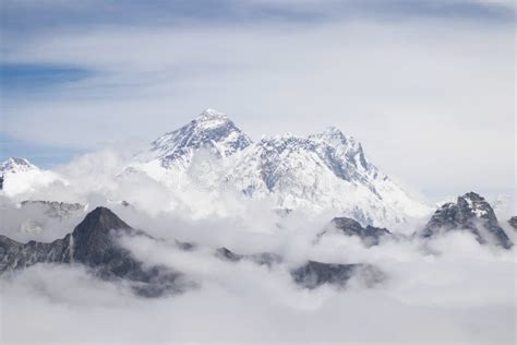 Scenic View Of Mount Everest M And Lhotse M At Renjo La Pass During Everest Base
