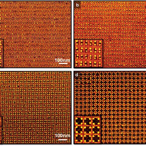 Sem Images Showing Arrays Of 8 Nm Aunps Self Assembled Within A