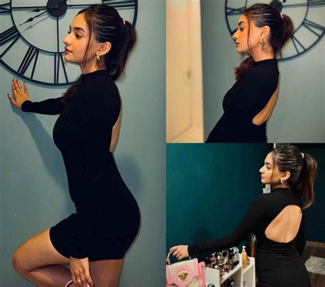 Anushka Sens Chic Look In Black Bodycon Dress Iwmbuzz
