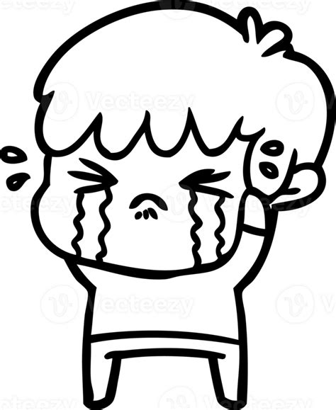 Cartoon Boy Crying Icon 40836663 Png