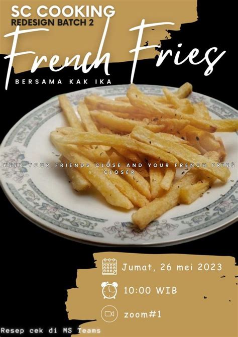 Cooking Class Membuat French Fries CJ Happy Time
