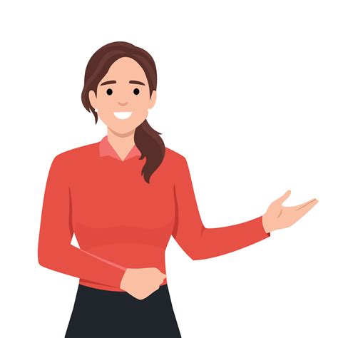 Beautiful Business Woman Executive Doing A Presentation 21743185 Vector