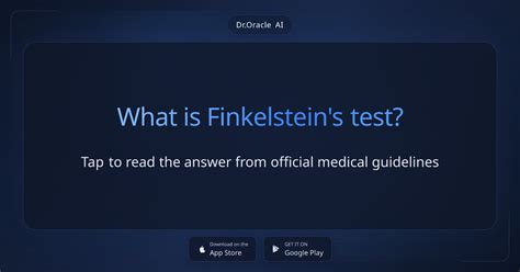 What Is Finkelsteins Test