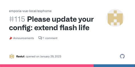 Please Update Your Config Extend Flash Life Discussion 115