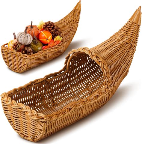 Cornucopia Basket For Thanksgiving Decor 19 Cornucopia