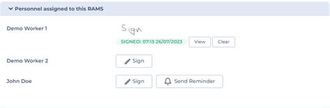 Assign Personnel And Capture Signatures Subcontractors Uk