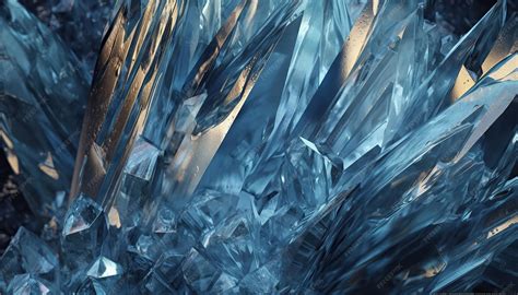 Premium Ai Image Glistening Ice Crystal Refraction Texture