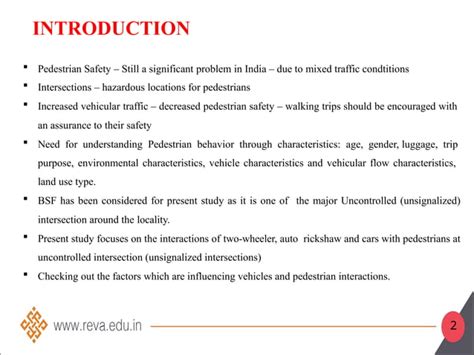 Pedestrian Crossing Behavior At The Roads Pptx