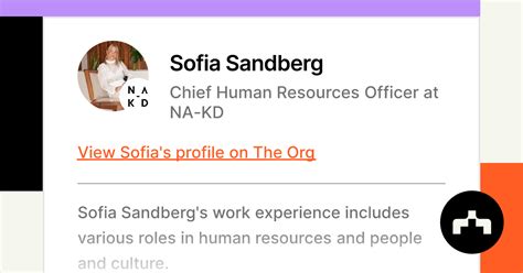 Sofia Sandberg Chief Human Resources Officer At Na Kd The Org