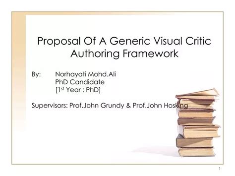 Ppt Proposal Of A Generic Visual Critic Authoring Framework Powerpoint Presentation Id4050189