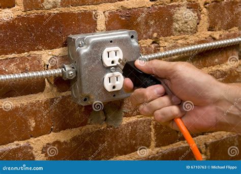 Plugging In An Extension Cord Stock Image Image Of Outlet