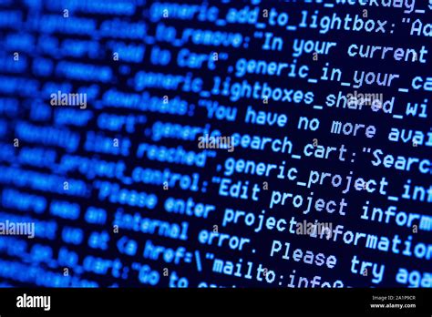 Close Up Of HTML Codes On LED Screen Stock Photo Alamy