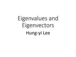 PPT Eigenvalues And Eigenvectors PowerPoint Presentation