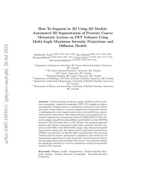 Pdf How To Segment In 3d Using 2d Models Automated 3d Segmentation