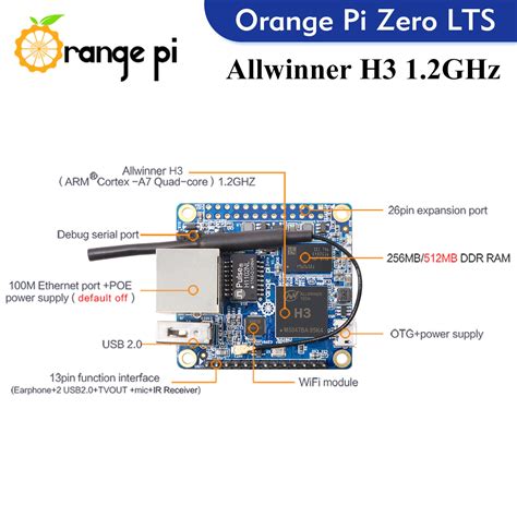 For Orange Pi Zero Lts 512mb H2 Quad Core Open Source Development Board