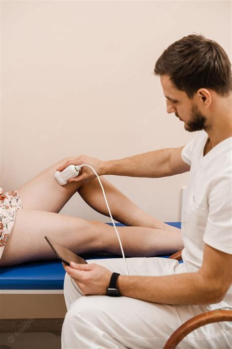Premium Photo Legs Ultrasound Scan Veins And Arteries Of Woman