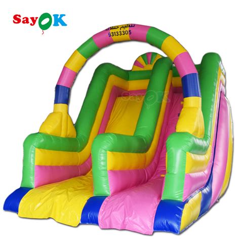 Inflatable Rainbow Water Slide Inflatable Wet And Dry Slide
