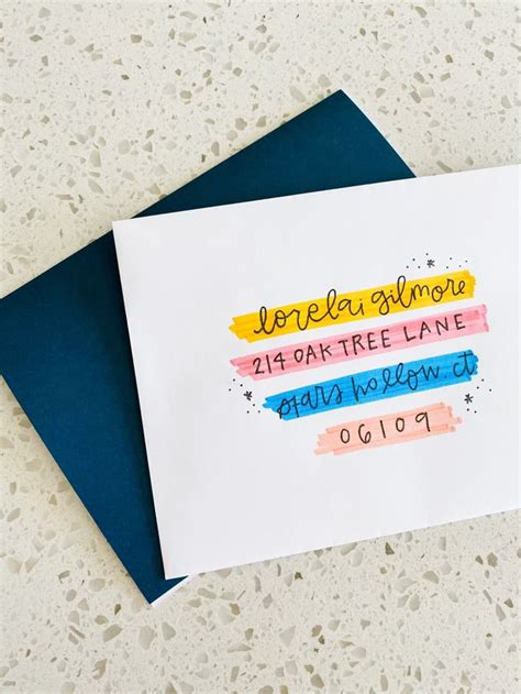 Cute Easy Way To Address Envelope With Gel Pen And Crayola Marker