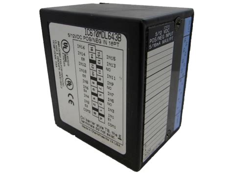 Ge Emerson Ic670mdl643 Field Control Discrete Input Module I O
