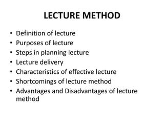 LECTURE METHOD Power Point Presentation Ppt