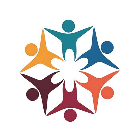 An Abstract And Colorful Graphic Representing Unity And Collaboration Premium Ai Generated Image