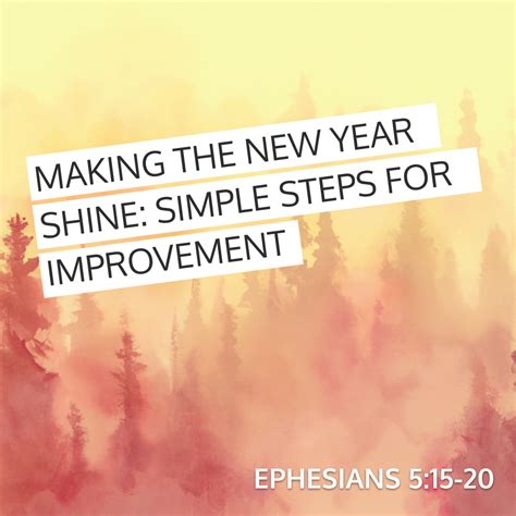 Making The New Year Shine Simple Steps For Improvement Sermon By