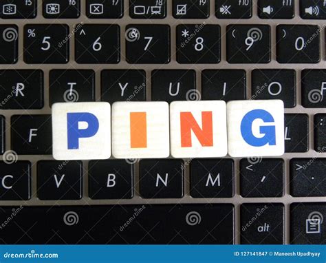 Word Ping On Keyboard Background Stock Image Image Of Office Modern
