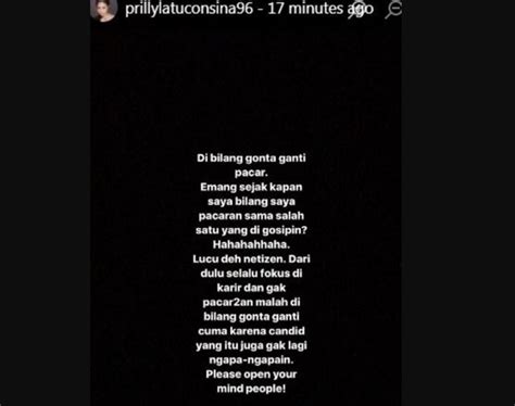 Disebut Sering Gonta Ganti Pacar Reaksi Prilly Latuconsina Bikin Syok