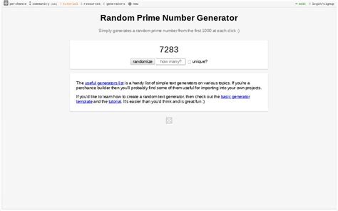 Random Prime Number Generator