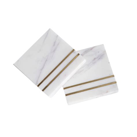 2 Piece Marble Coasters Raiveer Handicrafts