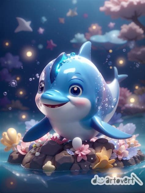 Whimsical Wonders Dive Into The Cuteness Of Our Kawaii Dolphin Realm 🐬