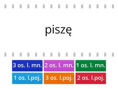 Liczby Odmiana czasownika przez osoby i Materiały dydaktyczne