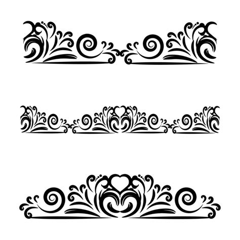 Borde De Título Real Vintage Vectorial Dorado Floral O Elementos De