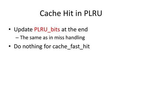 Ppt Csce Hw Implementing Pseudo Lru Cache Replacement Policy