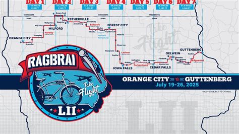 RAGBRAI LII Unveils Route Crossing Into Minnesota