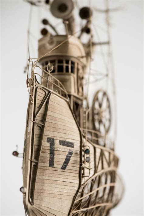 Artist Meticulously Crafts Steampunk Inspired Flying Machines From Cardboard My Modern Met