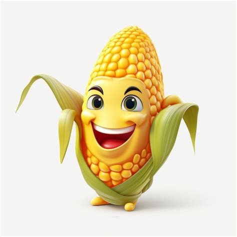 Premium Ai Image Happy Corn Cartoon Mascot