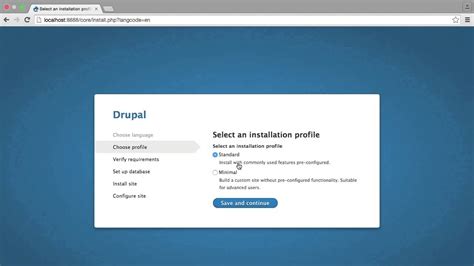 Learning Drupal 8 Tutorial The Drupal Installer Part 1 Youtube
