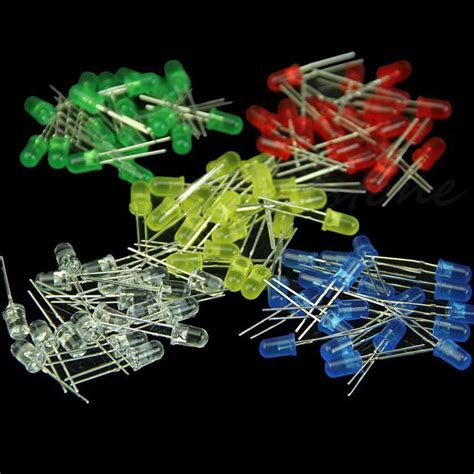 Wholesale 100pcs DTY 5mm LED Light Diffused Assorted Superbright LEDs 5
