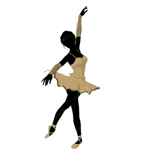 Ballerina Silhouette African American Prima Young Girl Png
