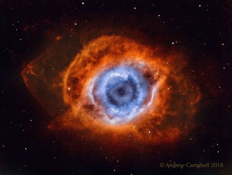나선 성운 속 수소와 산소 The Helix Nebula In Hydrogen And Oxygen 우주라이크
